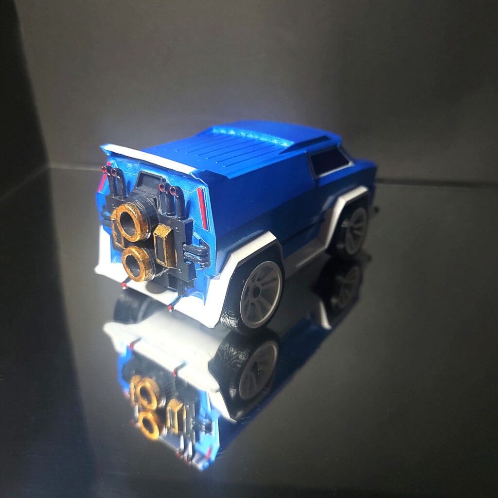 Merc – White Trim – Metallic Blue Body – White OEM – Grade B – Dustin ...