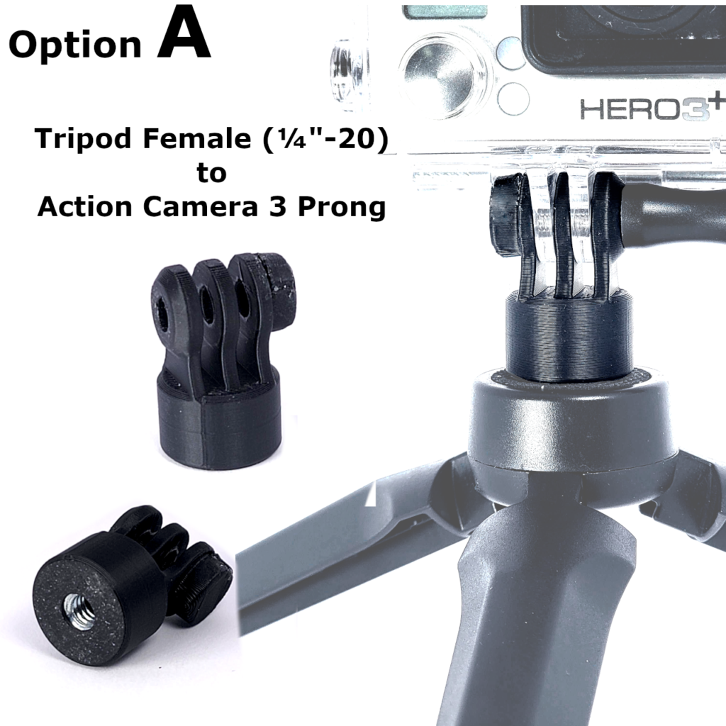 2 Pack of GoPro/Action Camera Extensions and Adapters – Dustin 3D Print